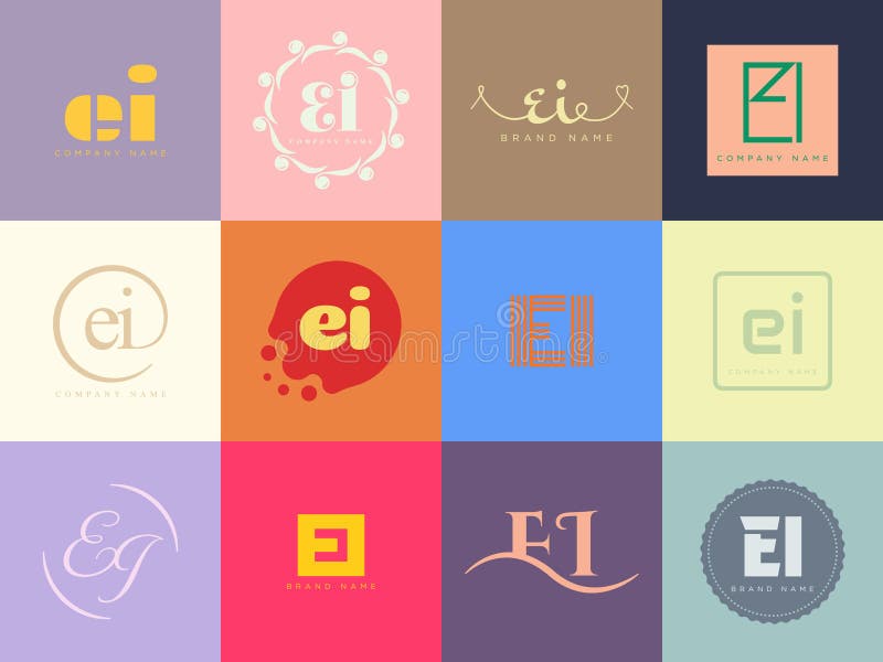 Ei Lettering Design Stock Illustrations – 556 Ei Lettering Design Stock ...