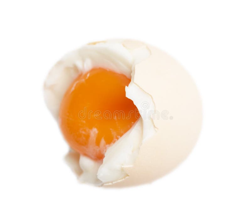 Ei Met Dooier Op Witte Achtergrond Stock Foto - Image of ontbijt ...