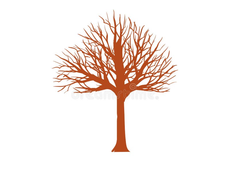 Eichenbaum-Symbol Auf Weißem Hintergrund Illustration Stock Abbildung ...