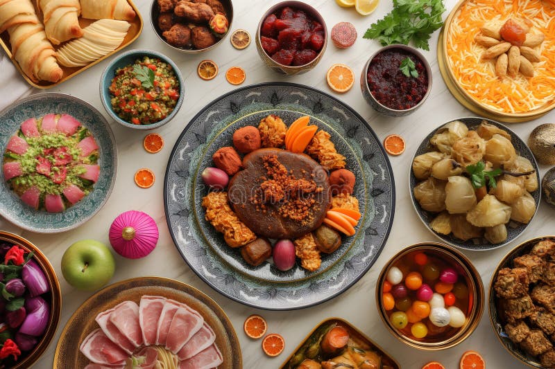 Eid Al-Adha. Various Types of Food Ingredients Create a Delicious ...