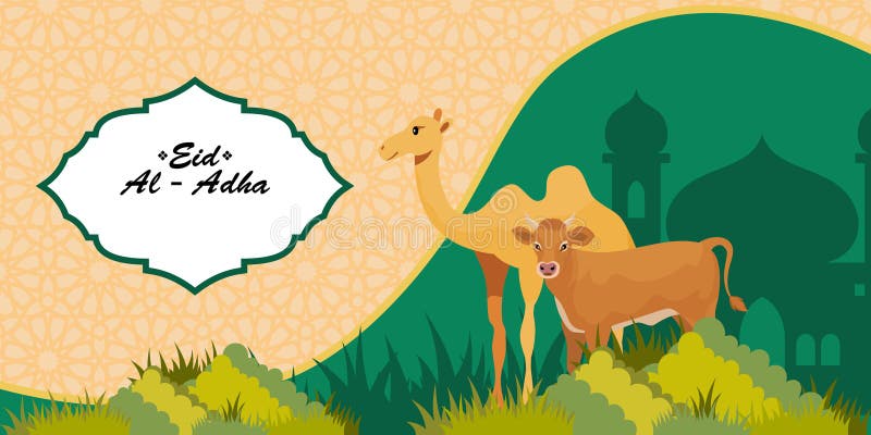 Template and Illustration of Happy Eid Al Adha Celebration Stock ...