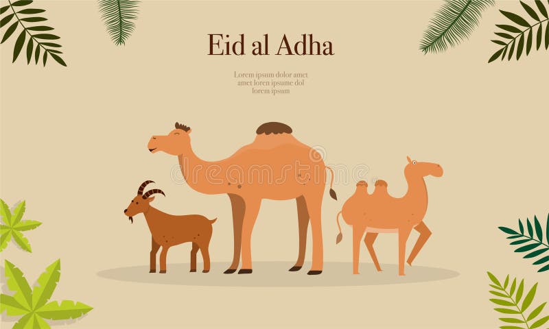 Eid Al-Adha Islamic Background Vector Illustration with Traditional ...