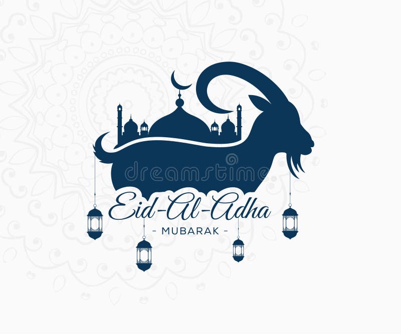 Eid Al Adha Mubarak Logo Trendy Design Vector Stock Vector ...