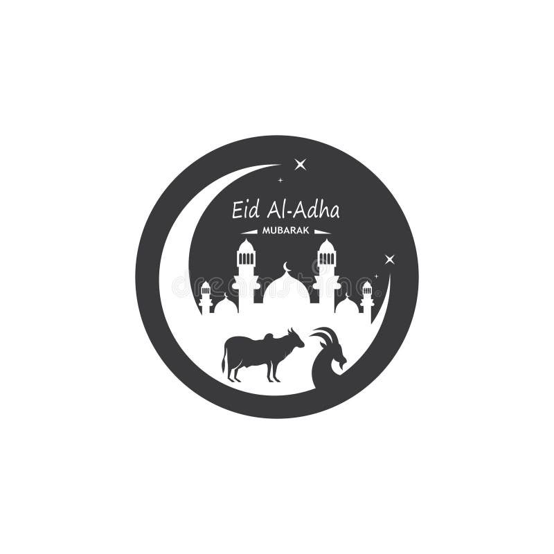 Eid Al Adha Mubarak Logo Vector Illustration Stock Illustration ...