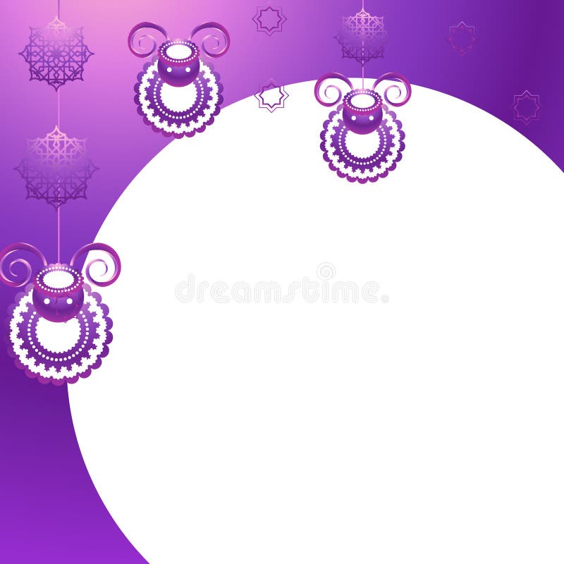 Eid Al Adha Muslim Festival, Vector Frame Stock Vector - Illustration ...