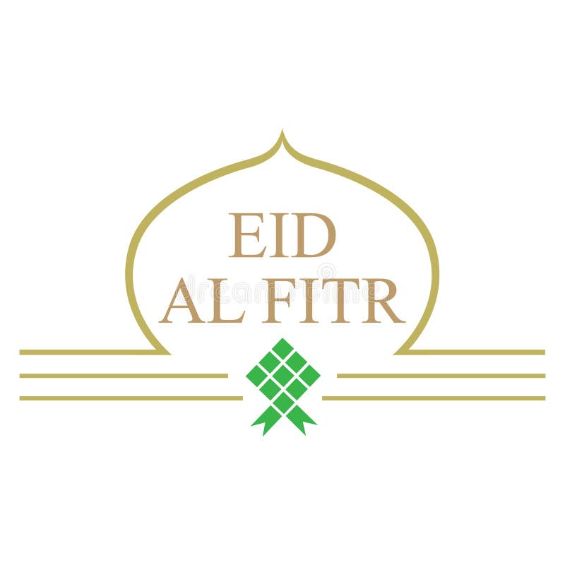 Eid Al Fitr Logo and Symbol Illustration Design Stock Vector ...