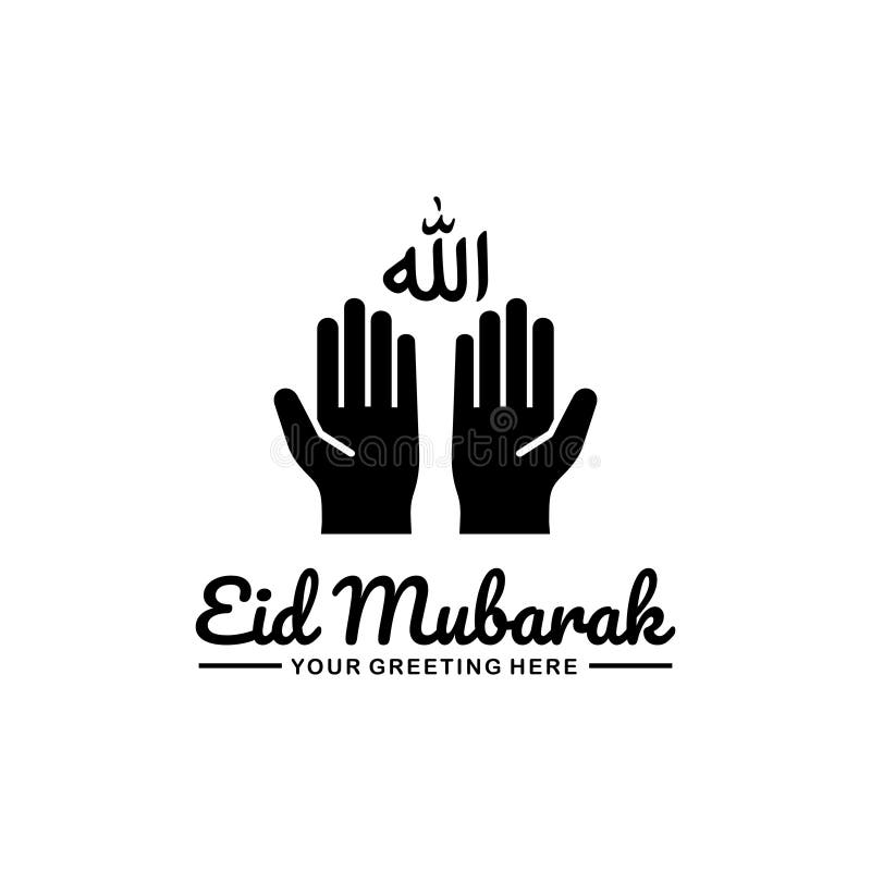 Eid mubarak logo design stock illustration. Illustration of arabic ...