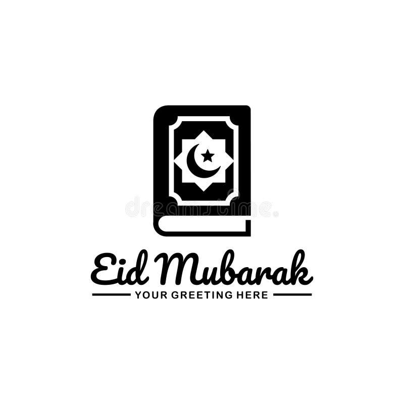 Eid mubarak logo design stock illustration. Illustration of arabic ...