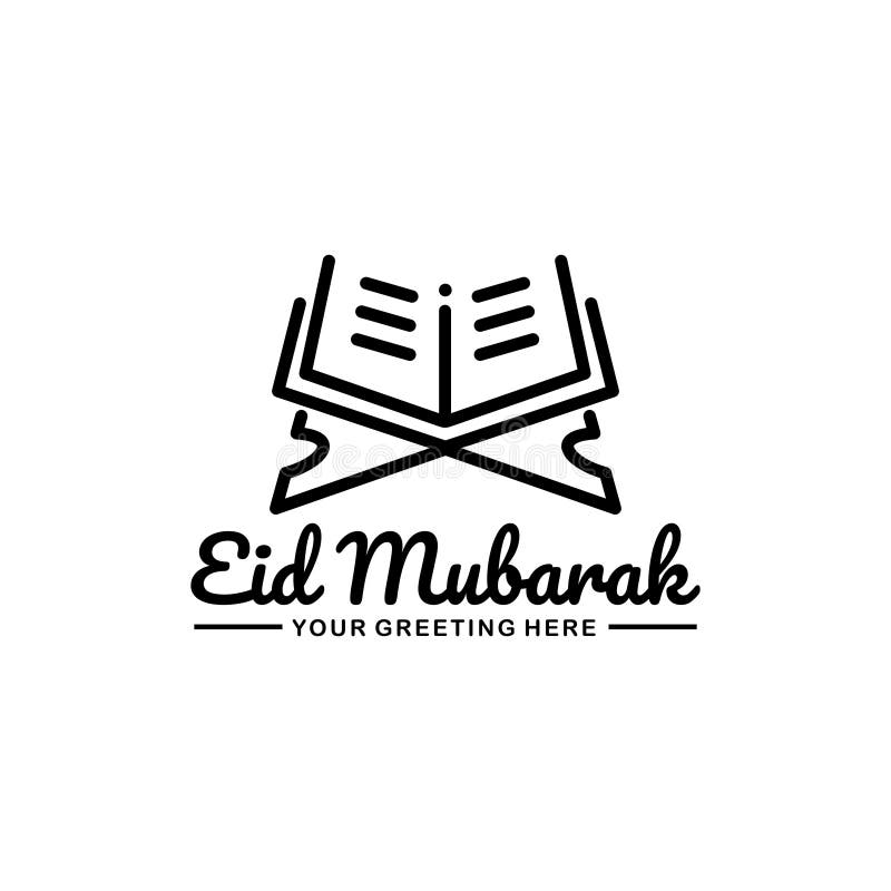 Eid mubarak logo design stock vector. Illustration of festival - 269082150