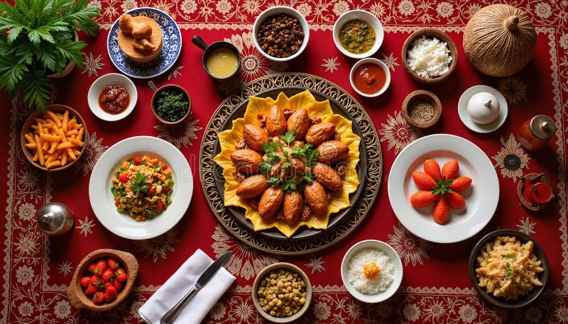 312 Traditional Middle Eastern Feast Festive Table Stock Photos - Free ...
