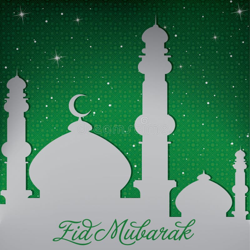 Eid Mosque Card stock vector. Illustration of masjid - 163954768