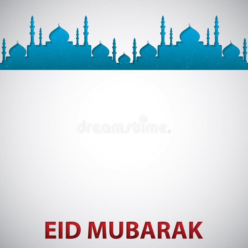 Eid Mosque Card stock vector. Illustration of celebration - 163955828