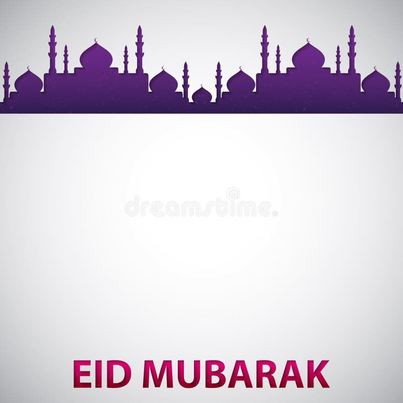 Eid Mosque Card stock vector. Illustration of islam - 163955855