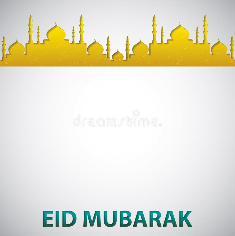 Eid Mosque Card stock vector. Illustration of mosque - 163955879