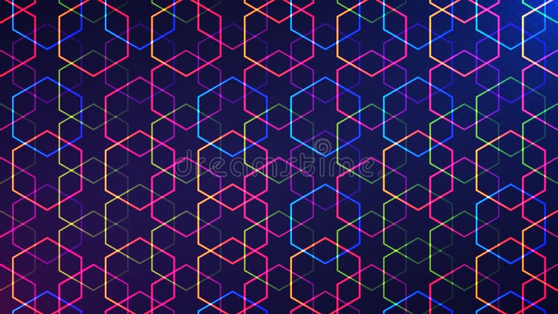 Eid Mubarak Abstract Light Background with Glowing Neon Geometric ...