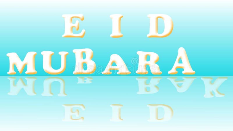 Eid Mubarak Al Fitr Text Islamic Green Screen Stock Footage - Video of ...