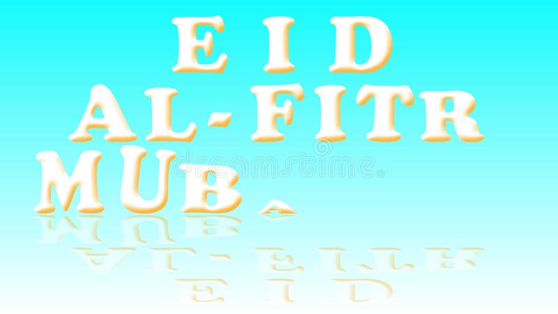 Eid Mubarak Al Fitr Text Islamic Green Screen Stock Footage - Video of ...
