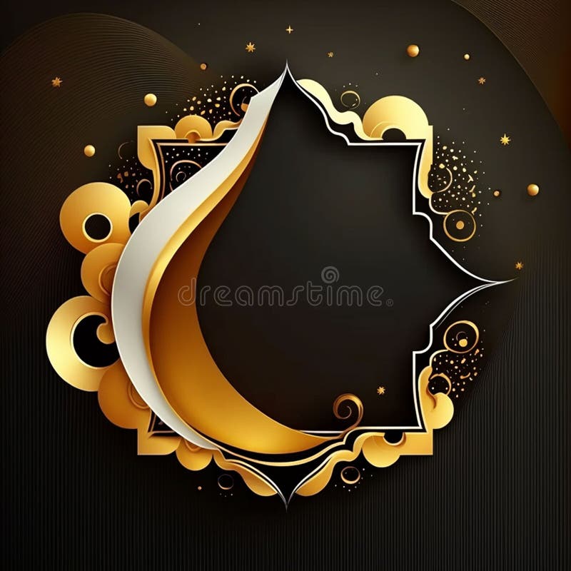 Eid Mubarak Background with Empty Space. Stock Illustration ...