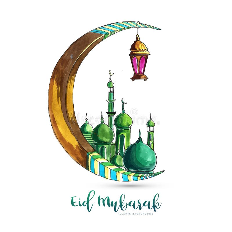 Free Eid Mubarak Template Stock Illustrations – 253 Free Eid Mubarak ...