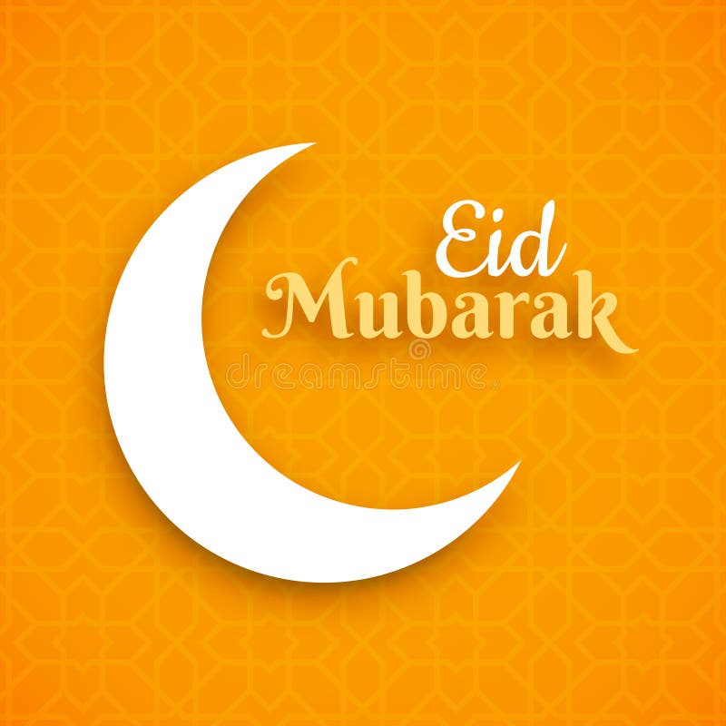 Orange Eid Mubarak Greeting Card Stock Illustrations – 913 Orange Eid ...