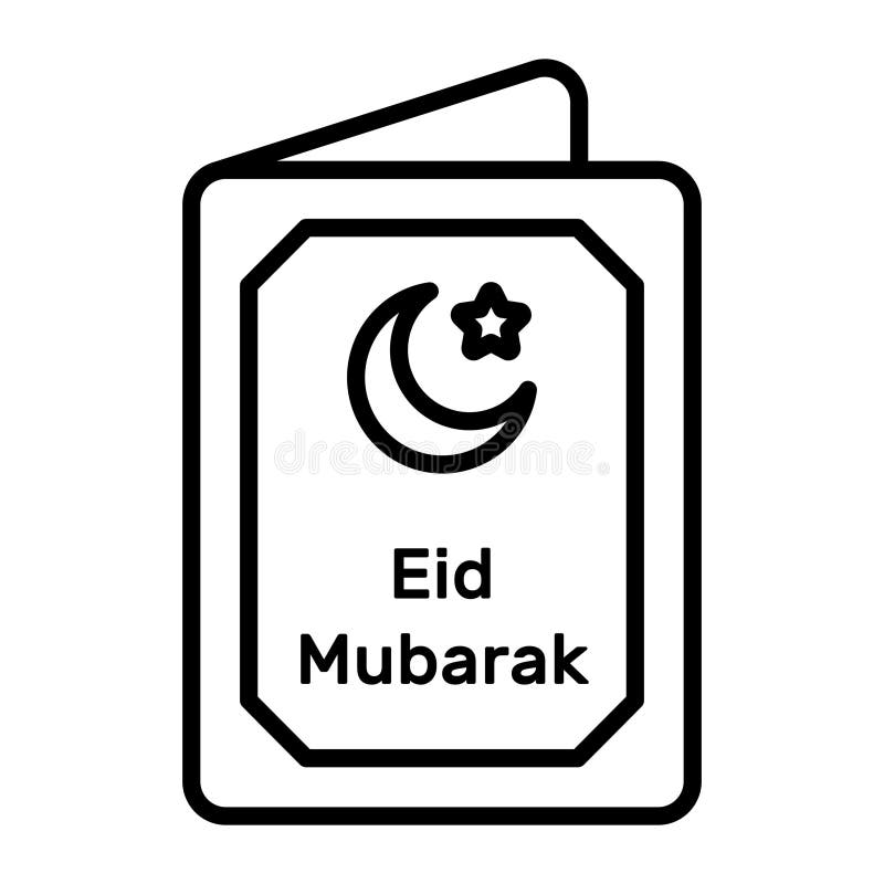 Eid Mubarak Greeting Card in Modern Style Easy To Use Icon, Premium ...