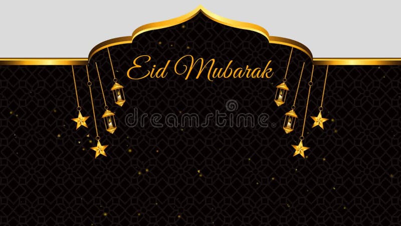 Eid Mubarak Islamic Frame Green Screen Background Stock Video - Video ...