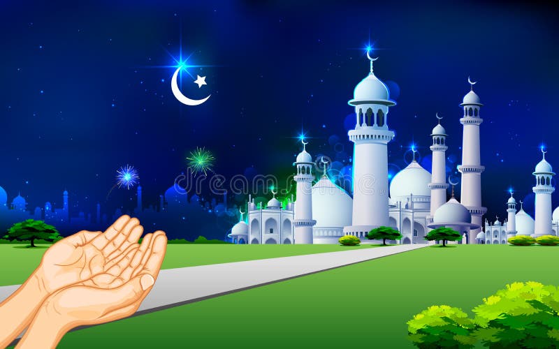 Eid Prayer stock vector. Illustration of allah, culture - 25781614