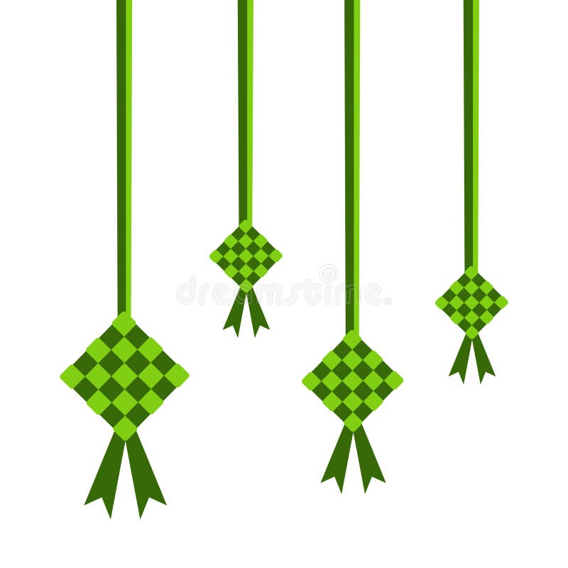 Eid Ramadhan Ketupat Decoration Vector Stock Vector - Illustration of ...