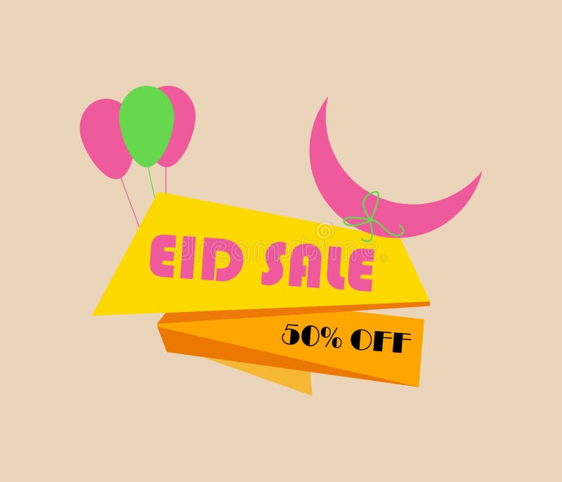 Eid Sale Offer Banner Design Vector Template Stock Illustration ...