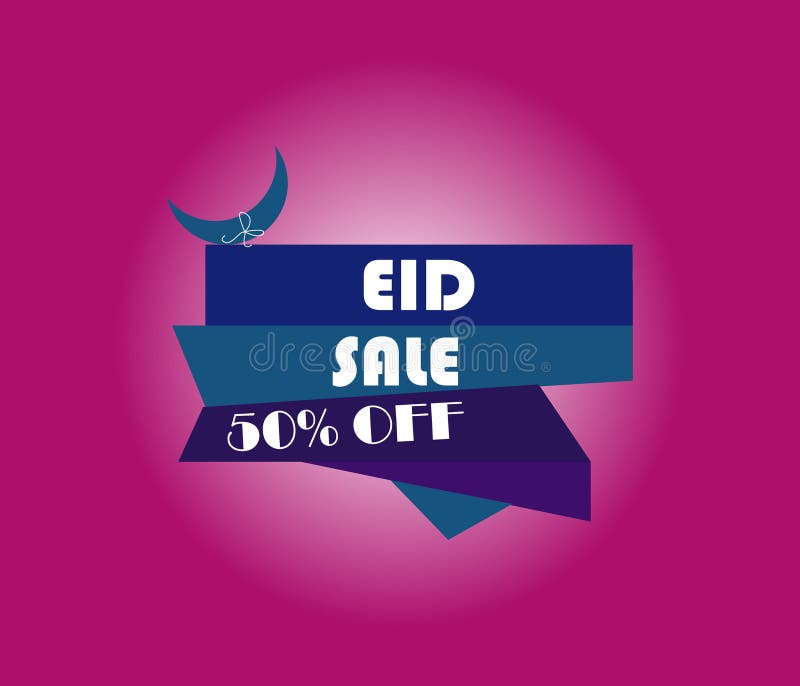 Eid Sale Offer Banner Design Vector Template Stock Illustration ...