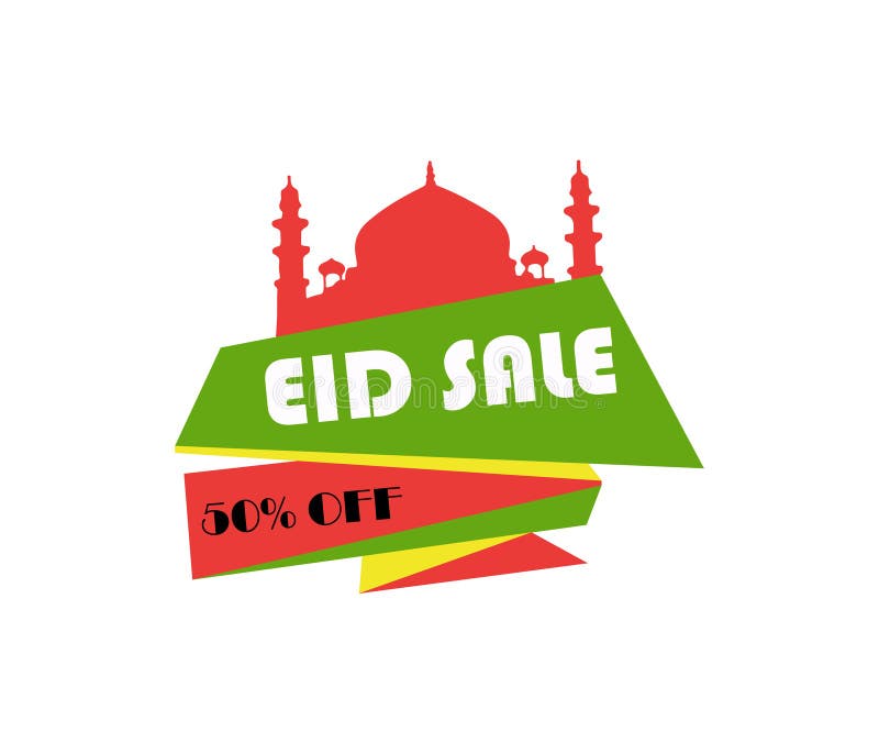 Eid Sale Offer Banner Design Vector Template Stock Illustration ...