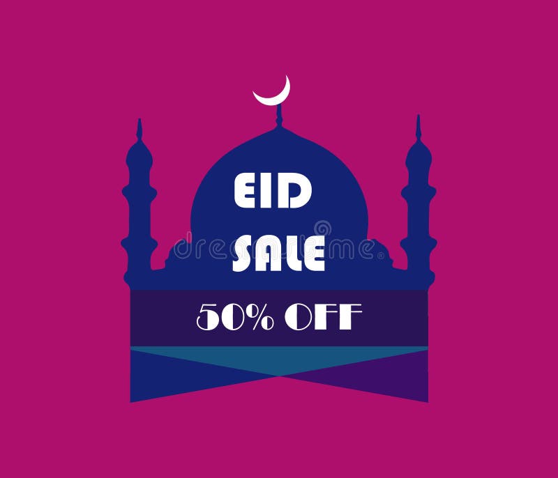 Eid Sale Offer Banner Design Vector Template Stock Illustration ...