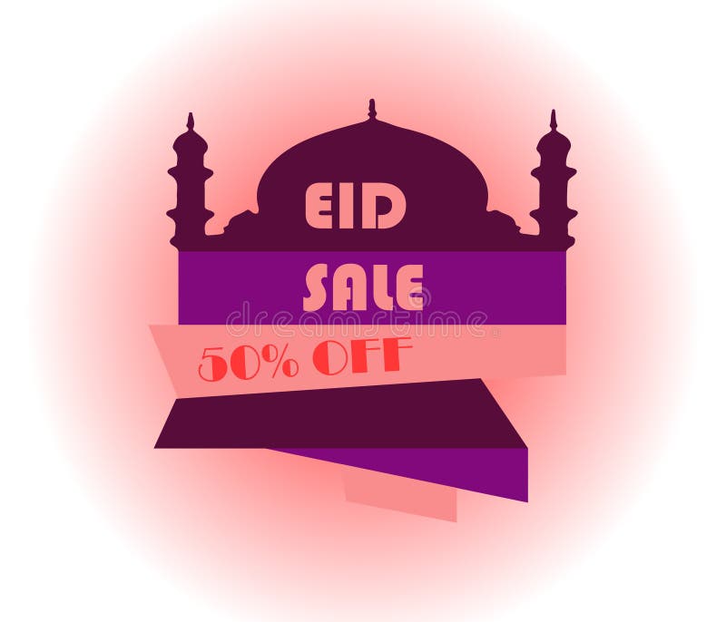 Eid Sale Offer Banner Design Vector Template Stock Illustration ...