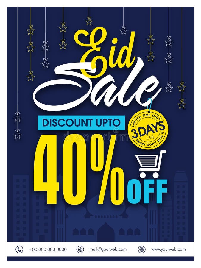 Eid Sale Pamphlet-, Fahnen- Oder Fliegerdesign Stock Abbildung ...