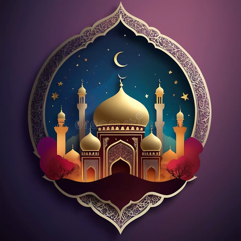 Eid Ul-Adha Greeting Design, Eid Mubarak, Generated Ai Stock ...