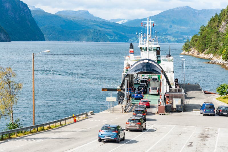 EIDSDAL, NORWAY - AUGUST, 21: Ferry Eidsdal - Linge Editorial Stock ...