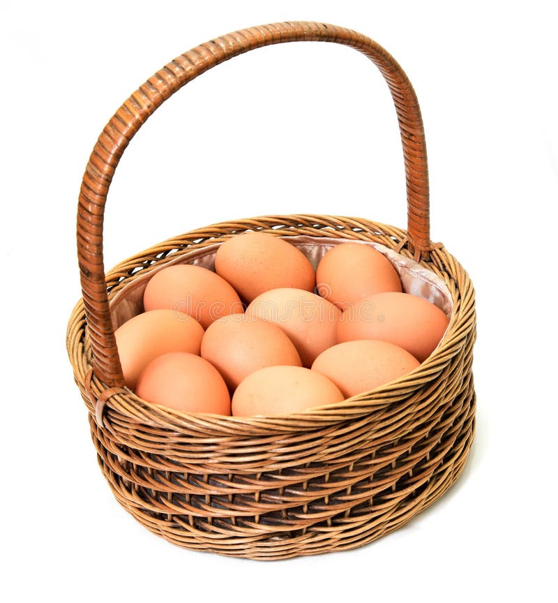 Eieren in een mand stock foto. Image of geel, traditioneel - 21203606