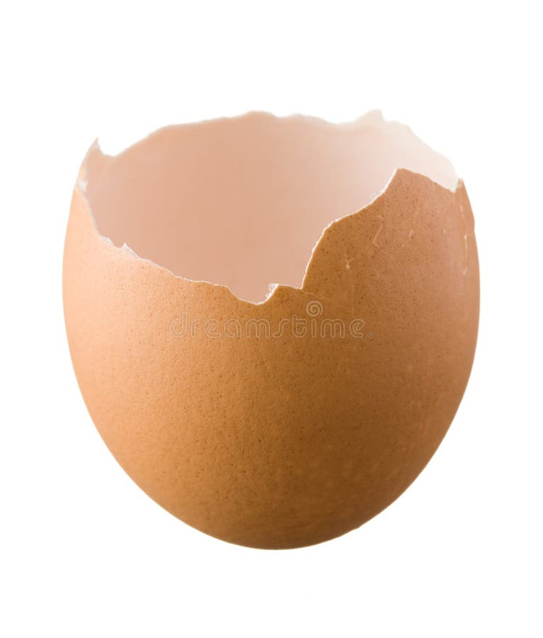Eierschale Getrennt Auf Weißem Hintergrund Stockbild - Bild von ...
