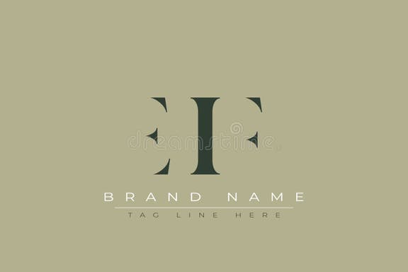 EIF Abstract Letter Logo Design Stock Vector - Illustration of sign ...