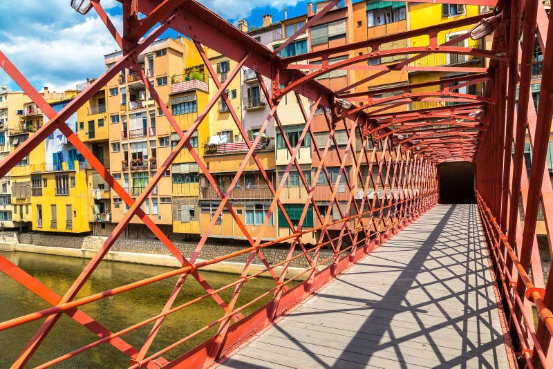 Eiffel bridge in Girona stock photo. Image of ancient - 186558438