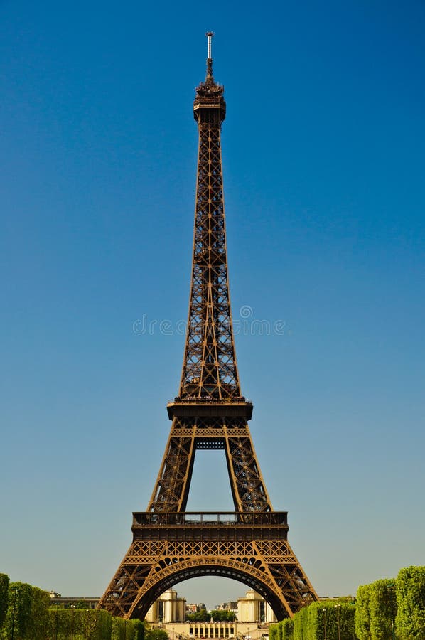 Eiffel tower, side view stock photo. Image of high, champ - 8134800