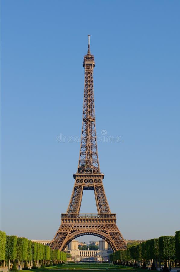 Eiffel tower, side view stock photo. Image of high, champ - 8134800