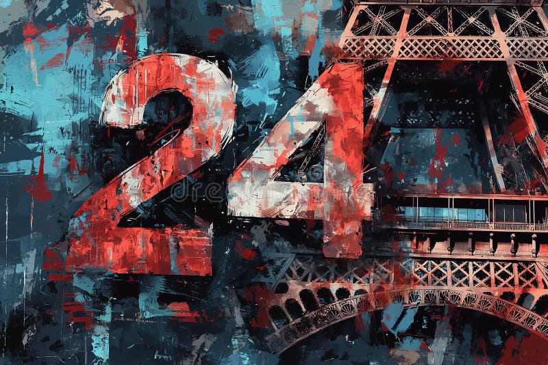 Eiffel Tower Abstract Art stock illustration. Illustration of artwork ...