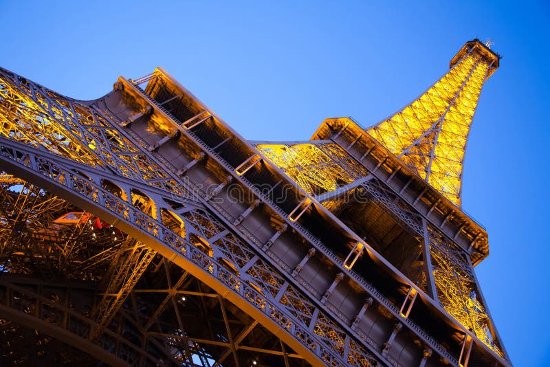 Eiffel Tower from the Bottom. Paris, France Editorial Stock Photo ...