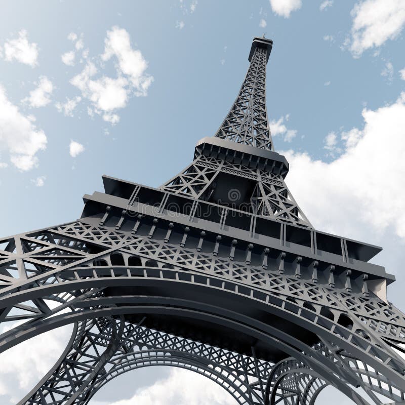 Eiffel Tower stock illustration. Illustration of france - 63868405