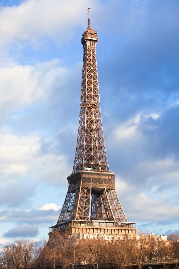 Eiffel Tower at December stock photo. Image of metallic - 17159128