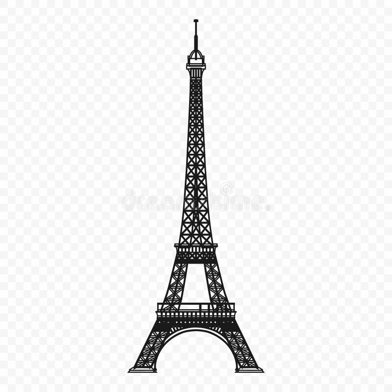 Eiffel Tower Silhouette Vector Stock Vector - Illustration of capital ...