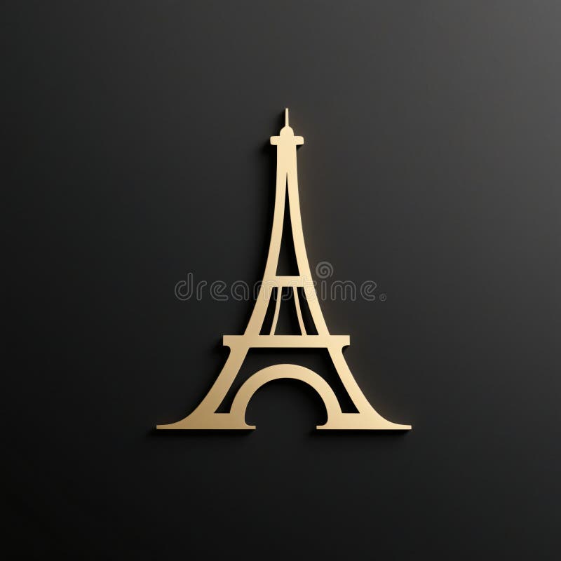 Eiffel Tower Tower Emblem Logo Variations Stock Illustration ...