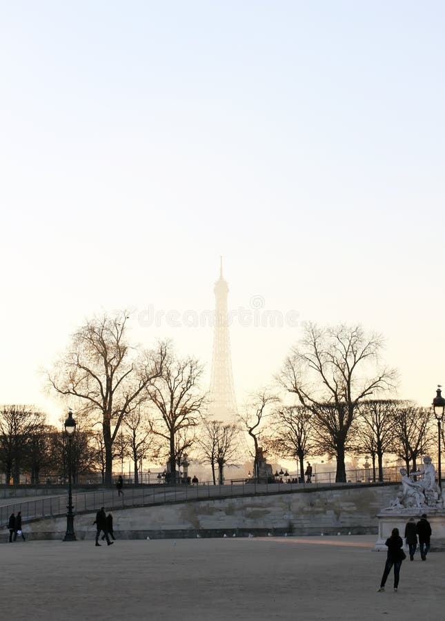 Paris Evening Street Art Painting Stock Photo - Image of fine, city ...