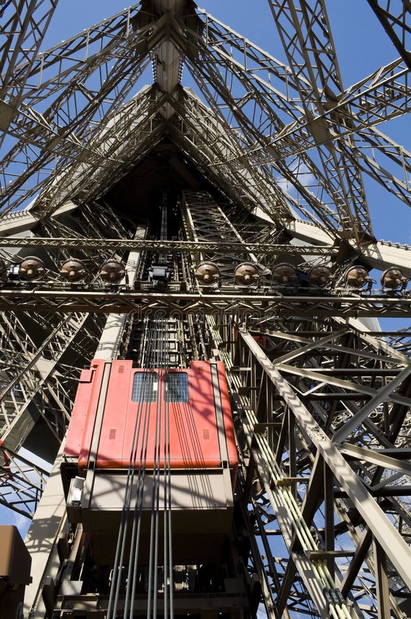 Eiffel Tower LIfts stock photo. Image of city, building - 13556958